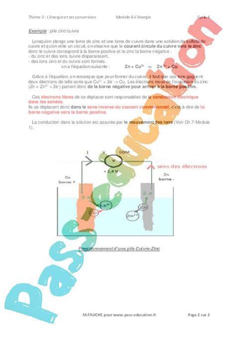 Lénergie chimique 3ème Séquence complète par Pass education fr