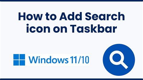 How To Add Search Icon On Taskbar In Windows 10 YouTube