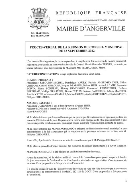Calaméo Procès Verbal De La Séance Du Conseil Municipal Du 13