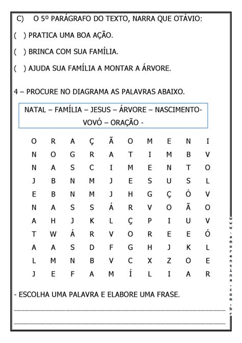 GESTO NATALINO PEQUENO TEXTO INTERPRETAÇÃO 1º ANO 2º ANO 4