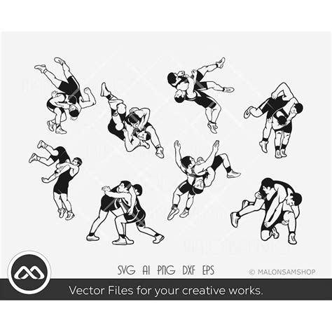 Wrestling SVG Bundle Wrestling Svg Wrestler Svg Wrestle Inspire