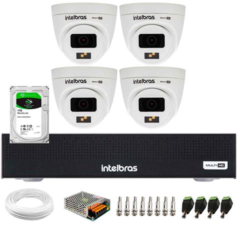 Kit 4 Câmeras Intelbras VHD 1220 D G7 Full Color Alta Definição