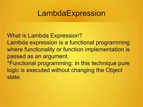 lambda expression ppt free download