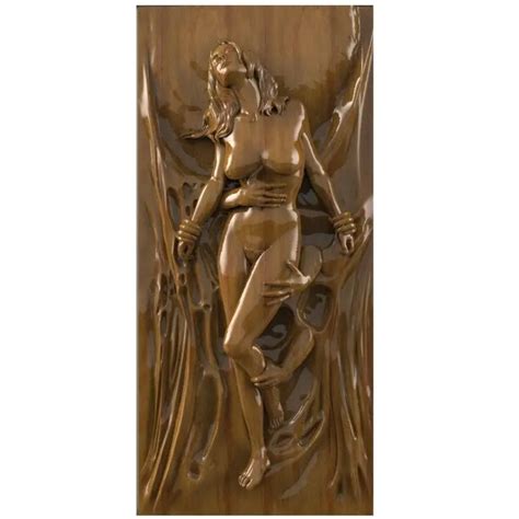 Купить Украшение двери Naked woman 3d модель STL рельеф для ЧПУ STL