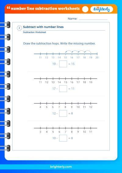 Free Printable Number Line Subtraction Worksheets Pdfs Brighterly