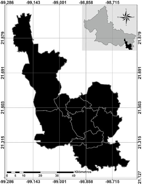 Ubicación geográfica de la zona de estudio en la región Huasteca de San