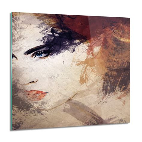 Portret kobieta kwadrat foto szklane ścienne 60x60 cm ArtPrintCave