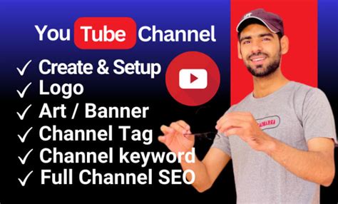 Create Set Up And Optimize Your Youtube Channel With Logo And Banner