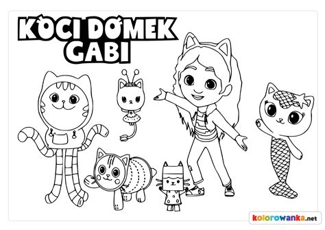 Kolorowanki Do Druku Koci Domek Gabi Kolorowanki Dla Dzieci Do Wydruku