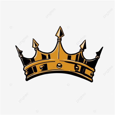King Crown Sticker Crown King Golden PNG Transparent Clipart Image