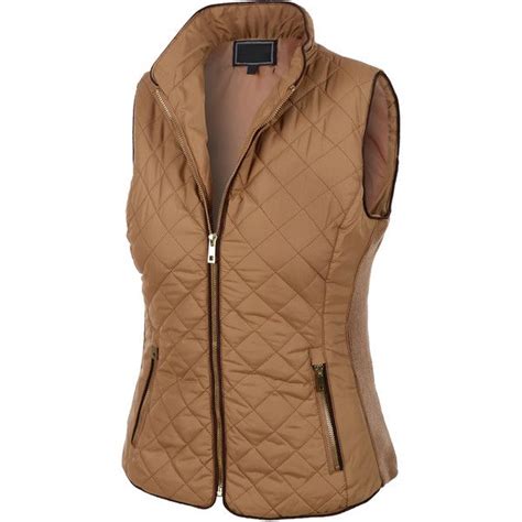 LE3NO Womens Quilted Fully Lined Zip Up Puffer Jacket Vest Sleeveless