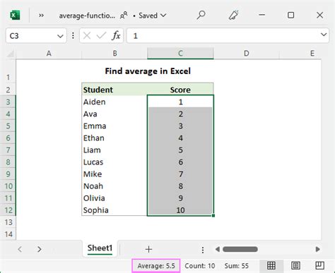 how to calculate average in excel formula
