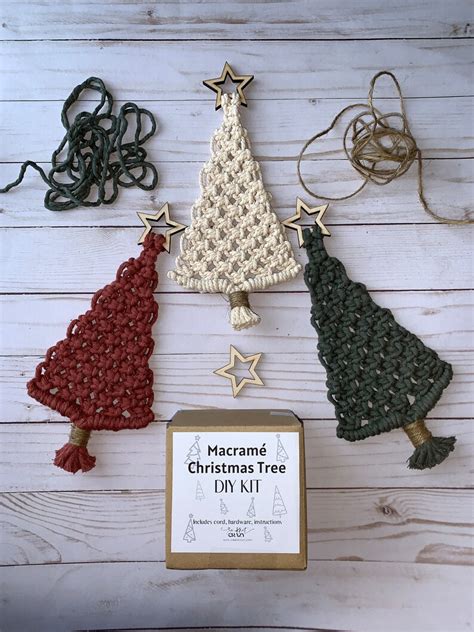 Macramé Christmas Tree DIY Kit DIY Macramé Christmas Craft Etsy