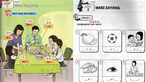 一年级国语课本马来文ms7 Unit 2 Mari Sayang Buku Teks Bahasa Melayu Tahun 1 buku