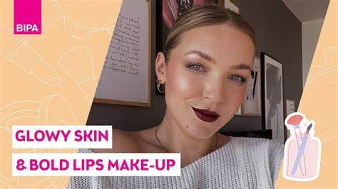 Glowy Skin Bold Lips Make Up Tutorial Mit Giveherglitter Youtube