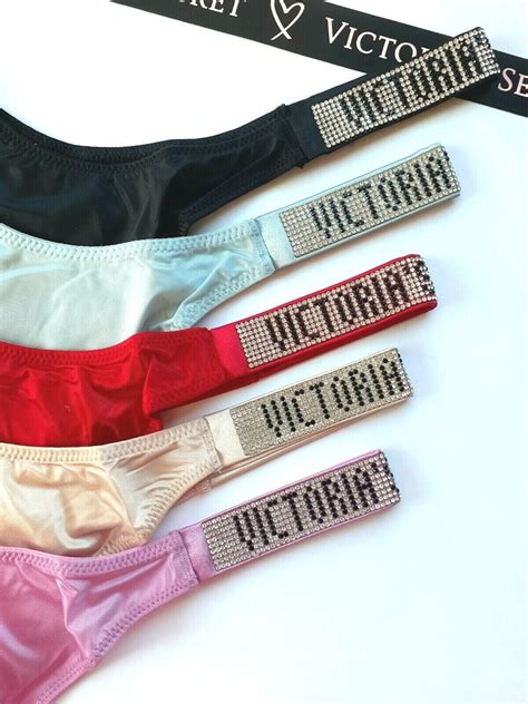 Victorias Secret Shine Strap Brazilian Thong Panty Nwt Rhinestone Bombshell Sexy Ebay