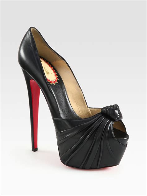 Christian Louboutin Lady Gres Leather Platform Pumps In Black Lyst