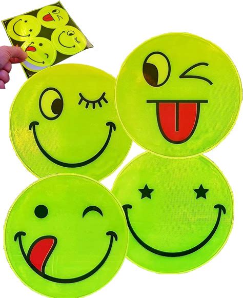 NAKLEJKI ODBLASKOWE NA PLECAK ROWER KASK EMOTKI 4x 13183117756 Allegro Pl