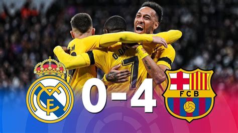 Real Madrid 0 4 Barcelona La Liga 2022 Arabic commentary حفيظ