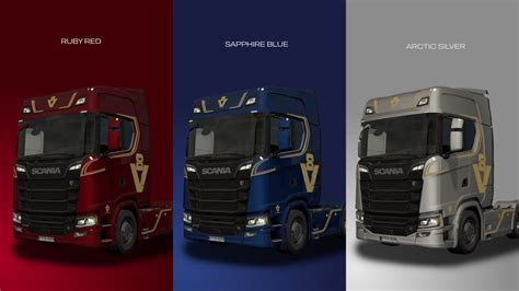 ETS 2 Mod Scania S V8 50th Anniversary Limited Edition Skin ETS2 V1