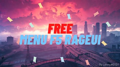 FREE FIVEM MENU F5 RageUI FULL CONFIGURABLE 0 00 MS YouTube