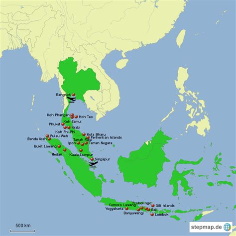 Stepmap S Dostasien Landkarte F R Asien