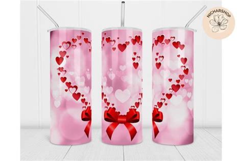 20oz Valentine Tumbler Sweet Heart Wrap1 Graphic By Nicharshop168