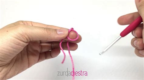 Cómo tejer Anillo mágico aro deslizado para zurda y para diestra