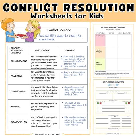 Conflict Resolution Worksheets Worksheets Library