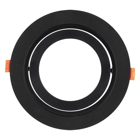Spot de Embutir Redondo Preto Par 30 Direcionável Plano 17cm