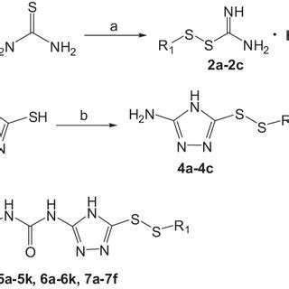 Synthetic Route Of Target Compounds 5a5k 6a6k And 7a7f Reagents