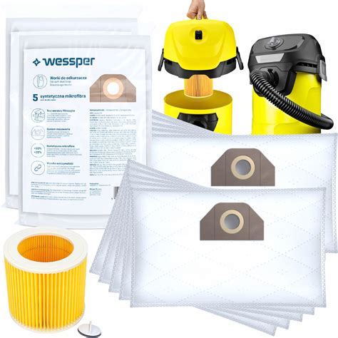 10x WORKI FILTR DO ODKURZACZA KARCHER WD3 200 WD2 MV3 KWD V12 V 15 V