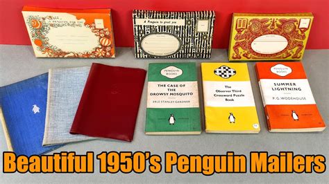Vintage Penguin Books 1950s Paperback Mailers Book Protection