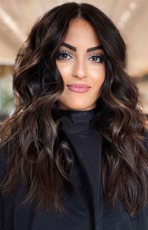 Chic Winter Hair Colour Ideas Styles For Dark Chocolate