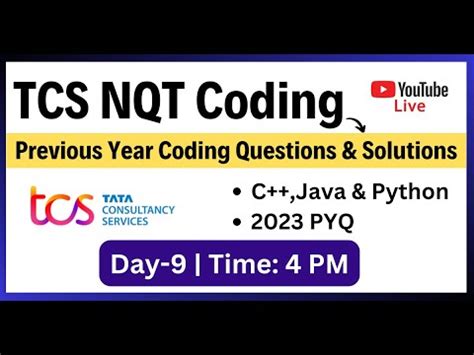 TCS Previous Year Coding Questions Solutions Day 9 Free