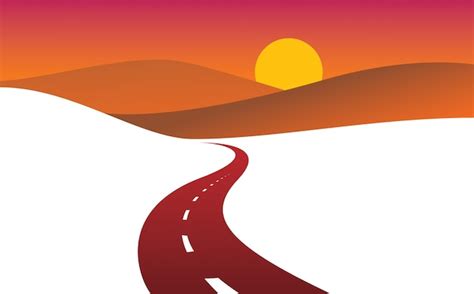 Wiejska Droga Zakrzywiona Autostrada Wektor Doskonały Projekt