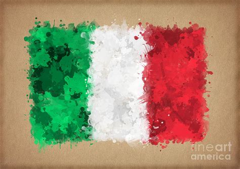 Flag Of Italy Painted With Watercolors Digital Art By Baranov Viacheslav