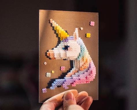 Magical 3D Hama Bead Unicorn Created By Mard Bead On Instagram Perler