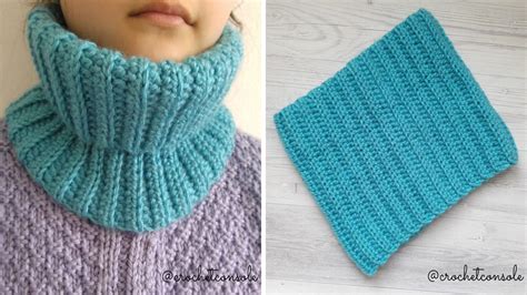 Cuello fácil a crochet tejido con un rectángulo Crochet con Sole
