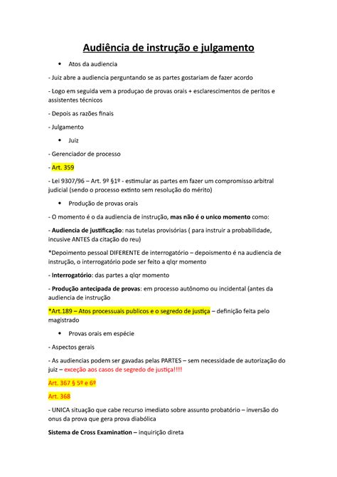 Audiência de instrução e julgamento Audiência de instrução e