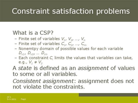 artificial intelligence 1 constraint satisfaction problems ai 1