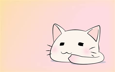 Kawaii Anime Cat Wallpapers Wallpaper Cave