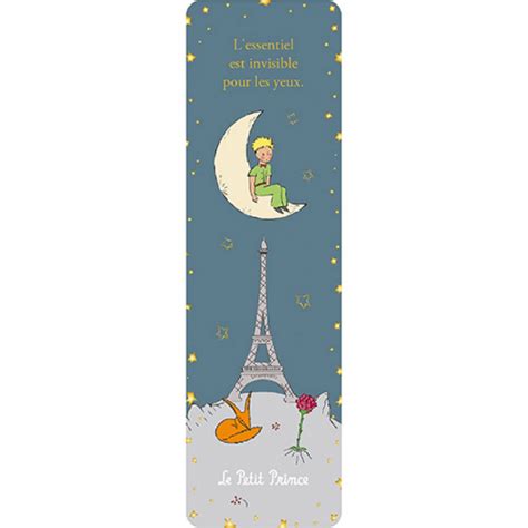 Marcapáginas de papel Kiub El Principito en la luna Torre Eiffel