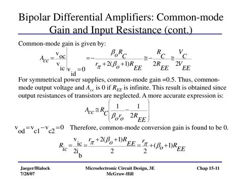 PPT Chapter 15 Differential Amplifiers And Operational Amplifier