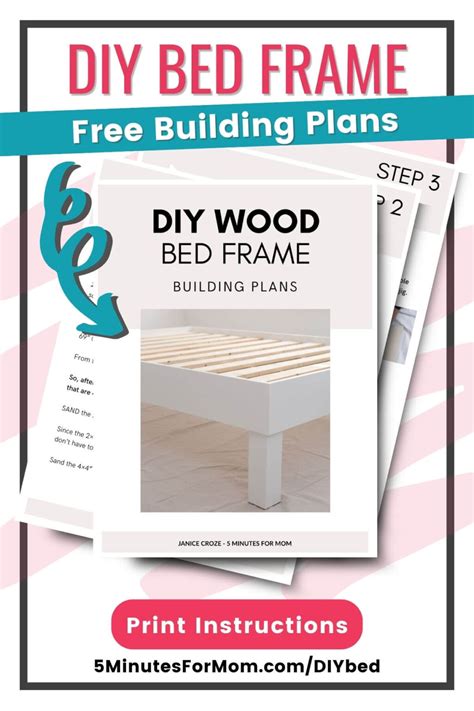Diy Wood Bed Frame How To Build A Bed Frame Minutes For Mom
