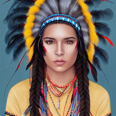 Premium Photo Portrait Of Native American Indian Woman