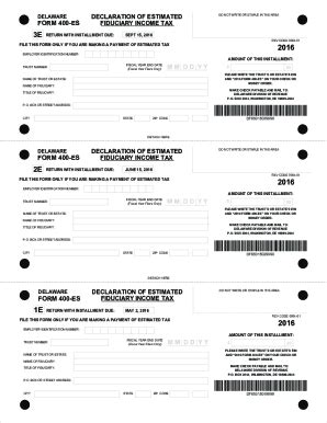 Fillable Online Form D Fiduciary Declaration Of Estimated Income Tax