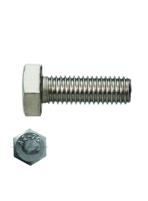 TORNILLO CABEZA HEXAGONAL MILIMÉTRICO ACERO INOX DIN 933