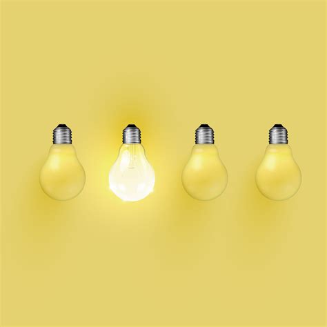 High Detailed Realistic Light Bulb Illustration Vector Vector