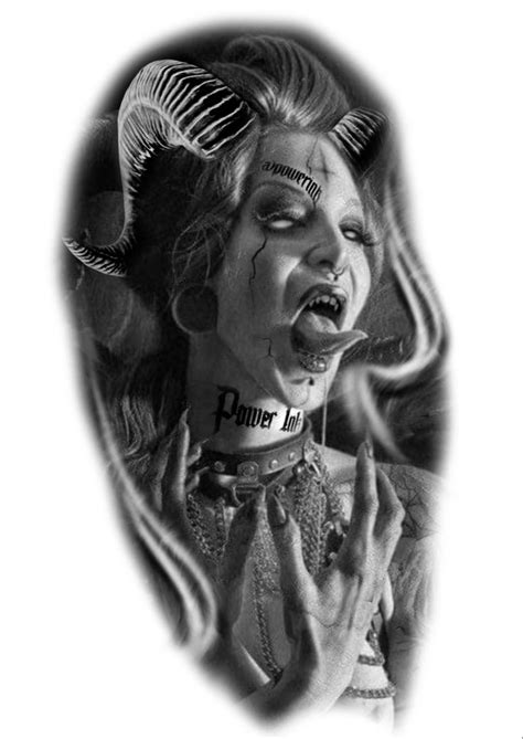 Horror Tattoo Design Demon Tattoo Dark Art Tattoo Wolf Tattoo Ink